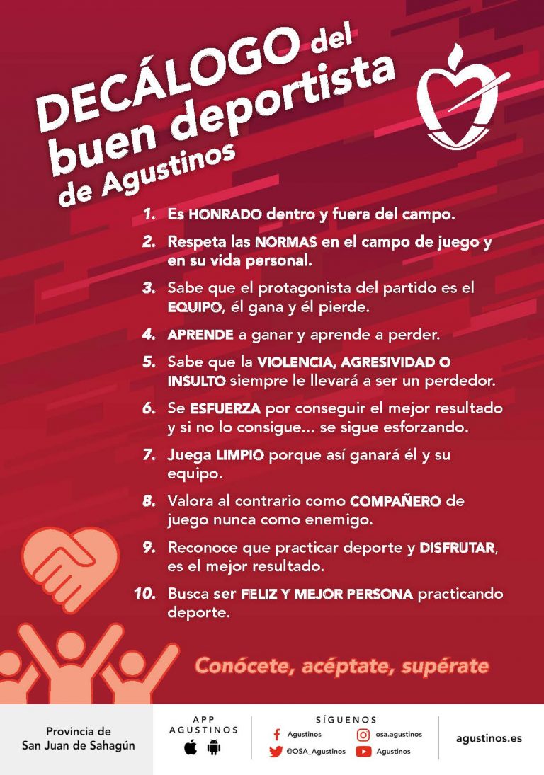 Decálogo del buen deportista en Agustinos – Colegio Santo Tomás de ...